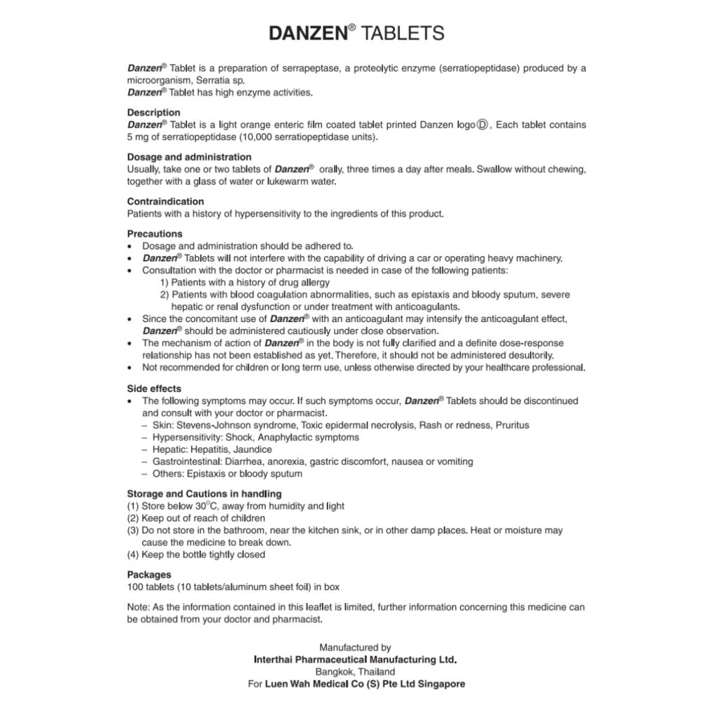 Danzen Tablet | Luen Wah