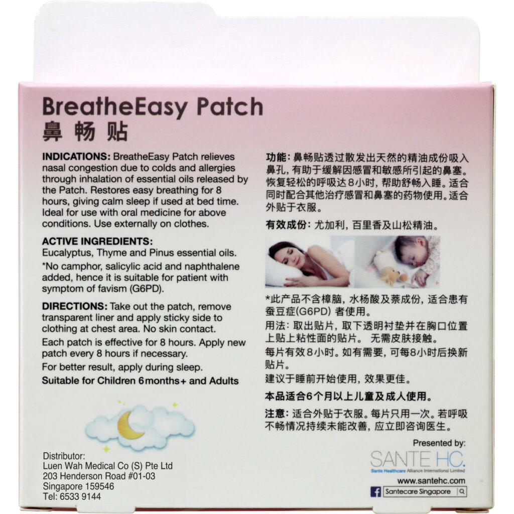 Santecare BreatheEasy Patch 5s | Luen Wah
